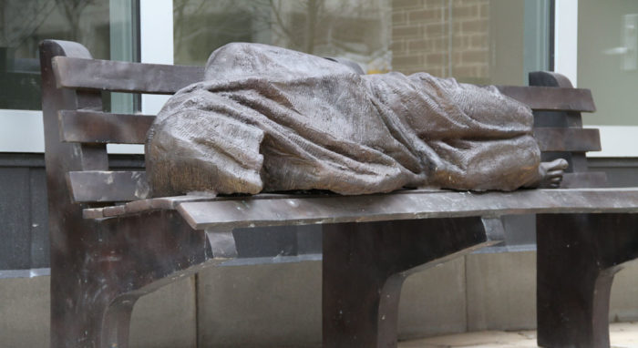 'Homeless Jesus' sculpture finds home outside Rio de Janeiro’s ...