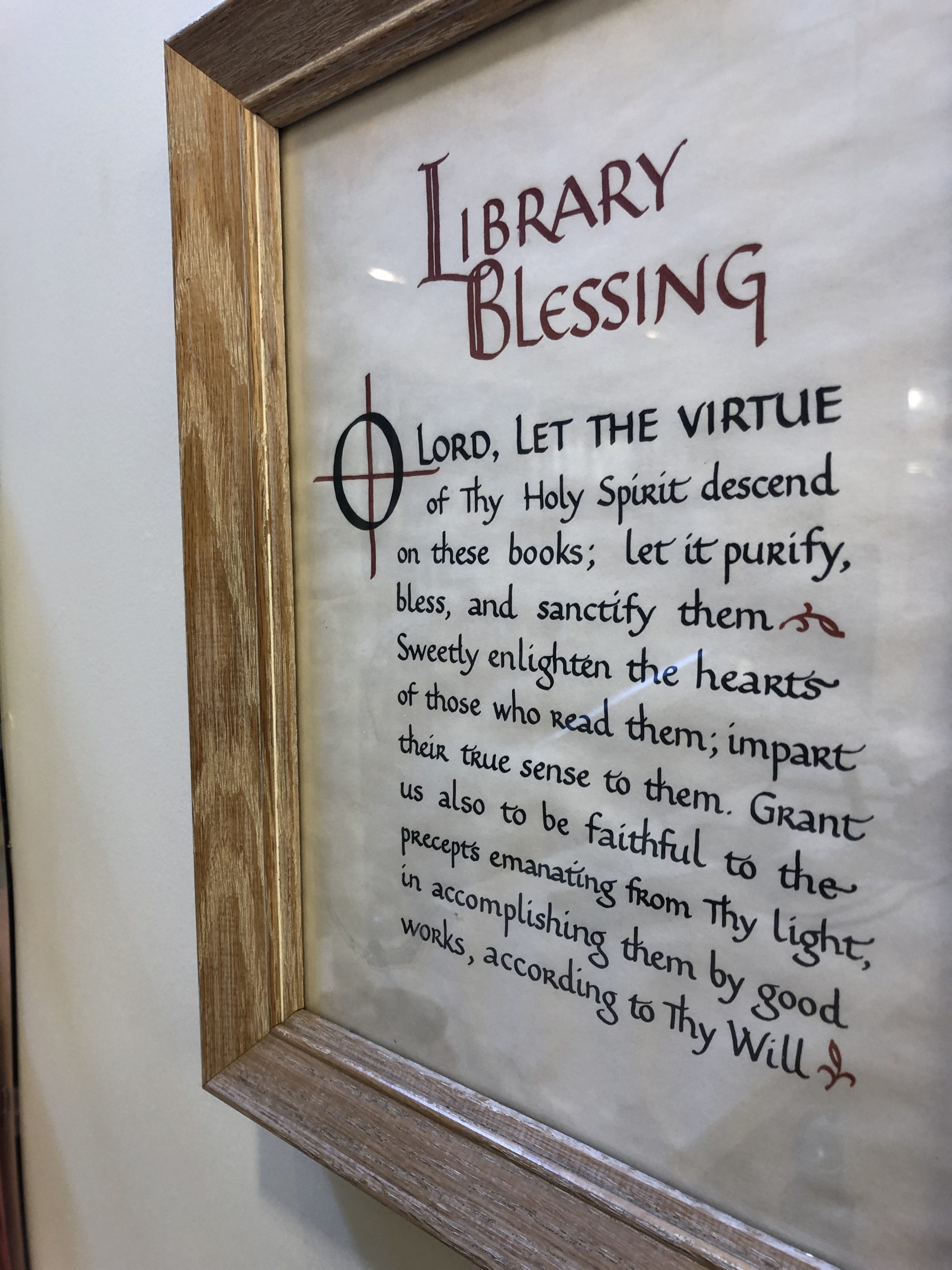 LIbrary Blessing - Regis College